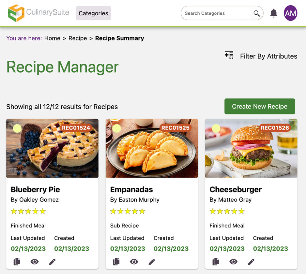 CulinarySuite: Food Management Software | Culinary Digital